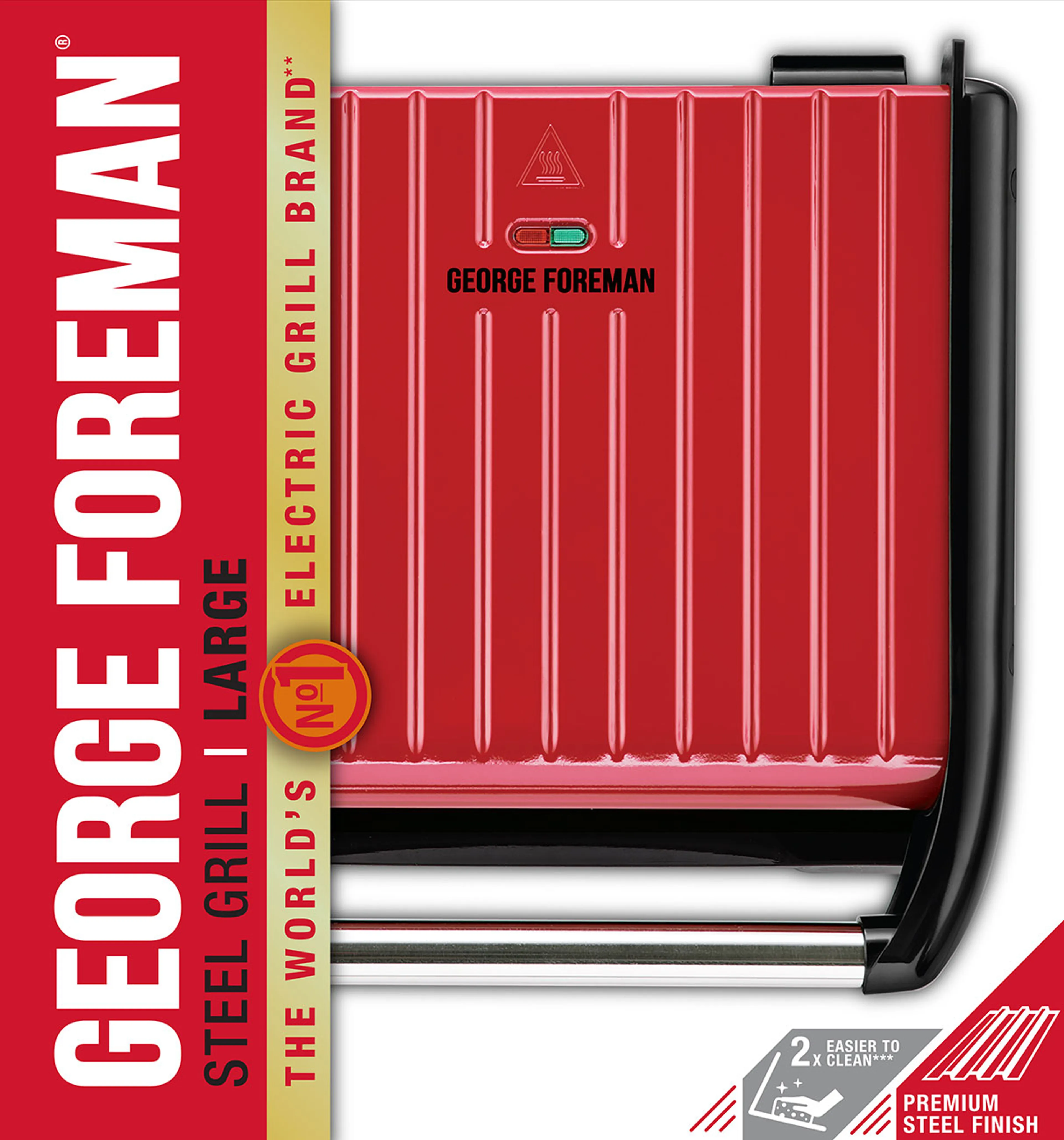 George foreman Grillade Large 25050-56 - Rouge | Livré demain - Krëfel