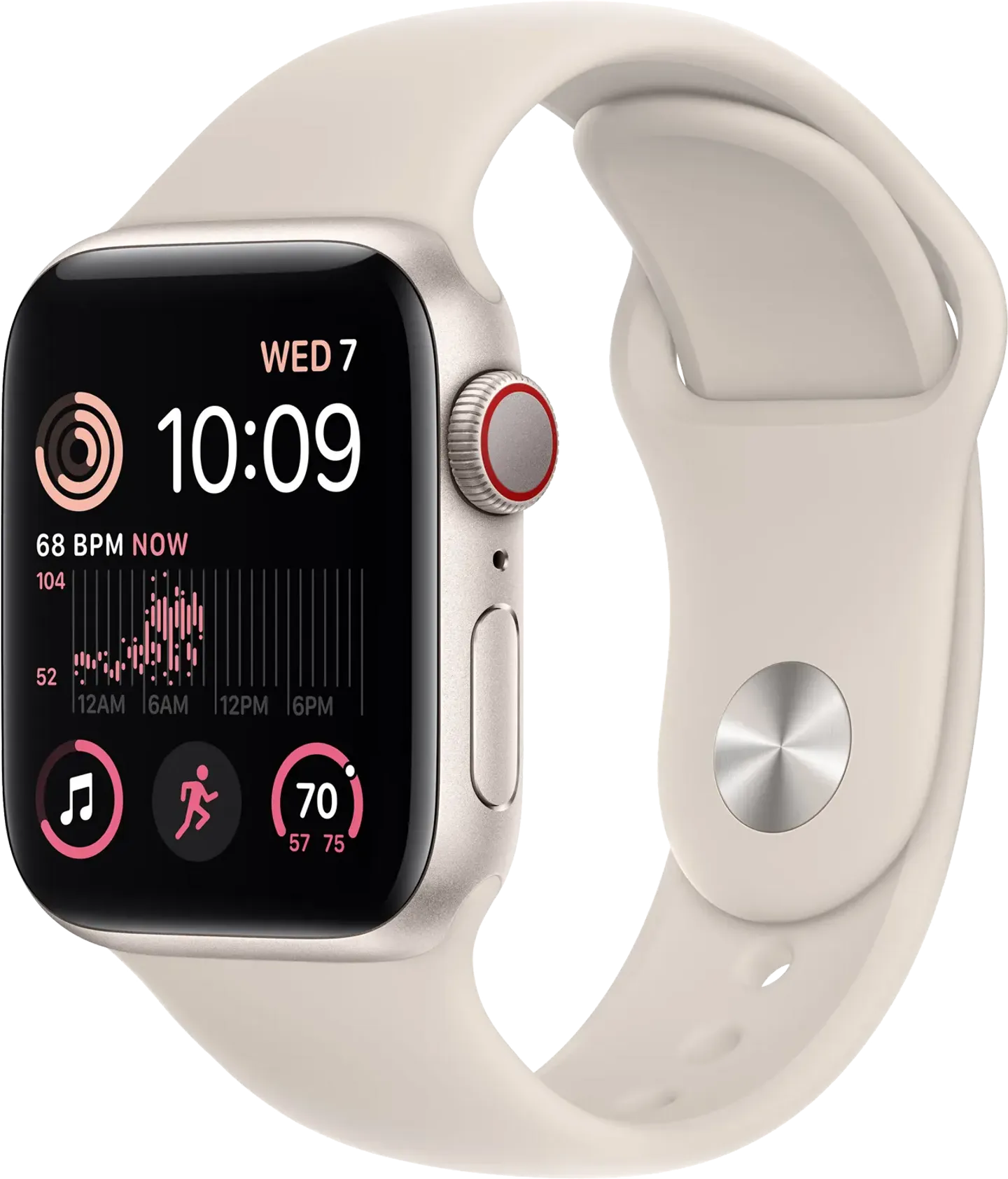 Apple Watch SE (2022) LTE - 40mm Starlight Aluminium/Starlight Sport ...