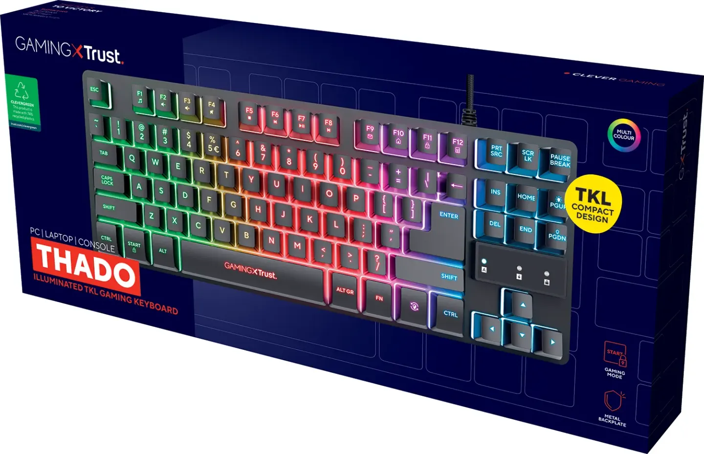 Trust Clavier gaming GXT 833 Thado TKL Illuminated | Livré demain - Krëfel