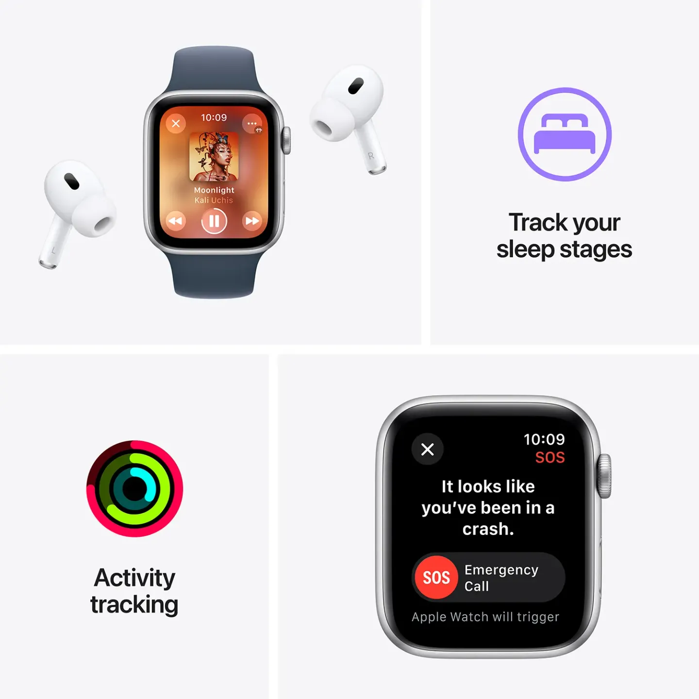Apple Watch SE (2023) - 40mm Midnight Aluminium/Midnight Sport Band (S ...