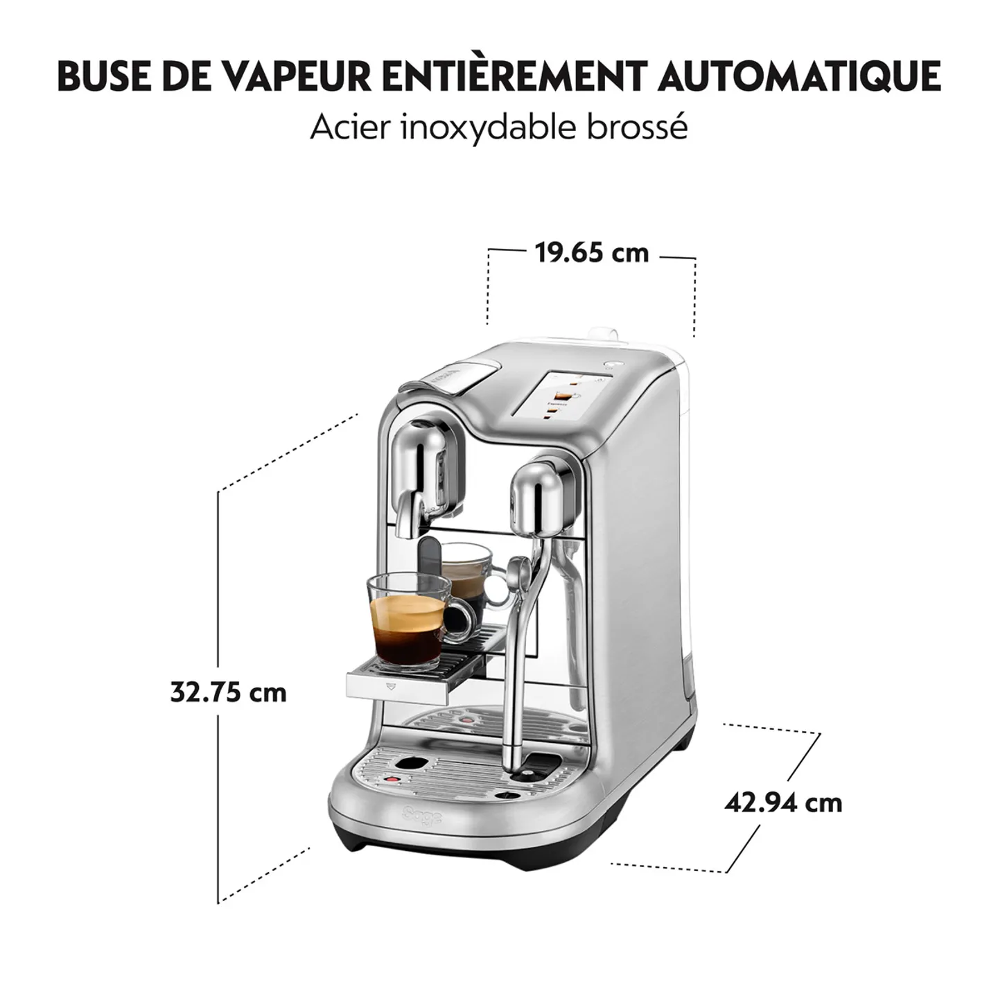Sage Machine à café Nespresso Creatista Pro Stainless Steel | Livré ...