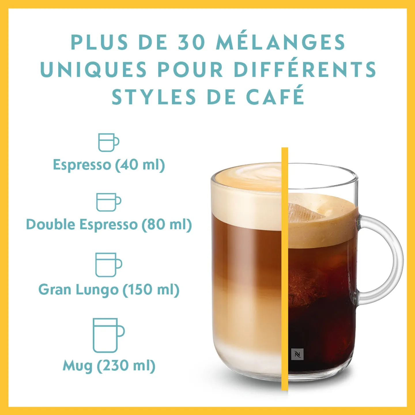 Magimix Machine à café Nespresso Vertuo Pop Mango Yellow + 20 capsules ...